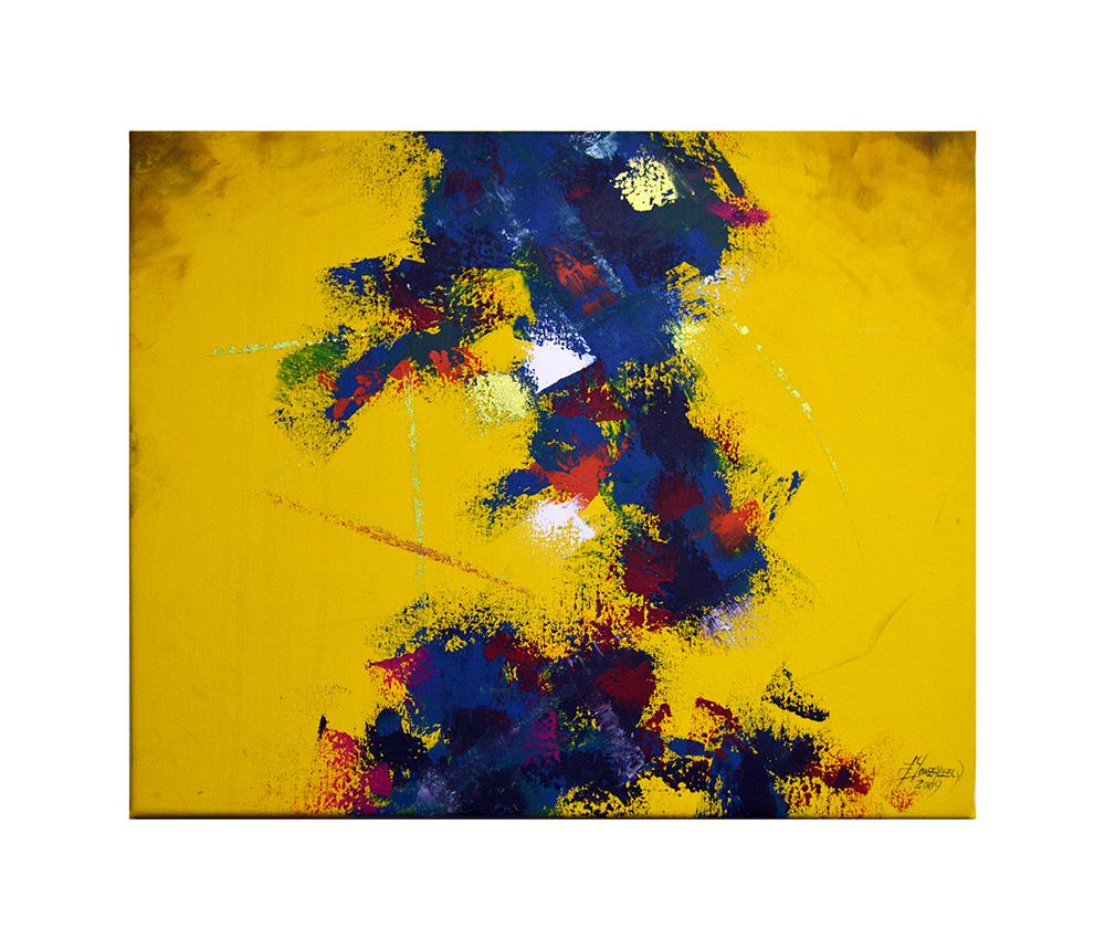 Enmarcado De Laminas Originales Abstracto Amarillo