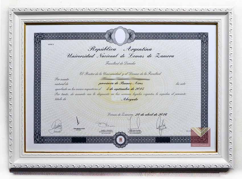 Enmarcado de laminas Marcos de diplomas y certificados , Enmarcado titulo